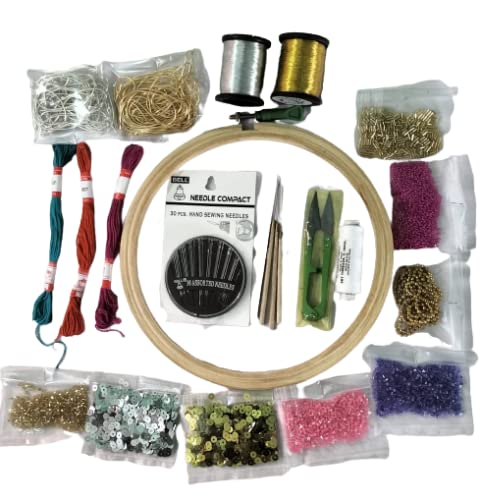 Maggam Work Materials Combo Kit for Blouse, Fabric Decoration for ...