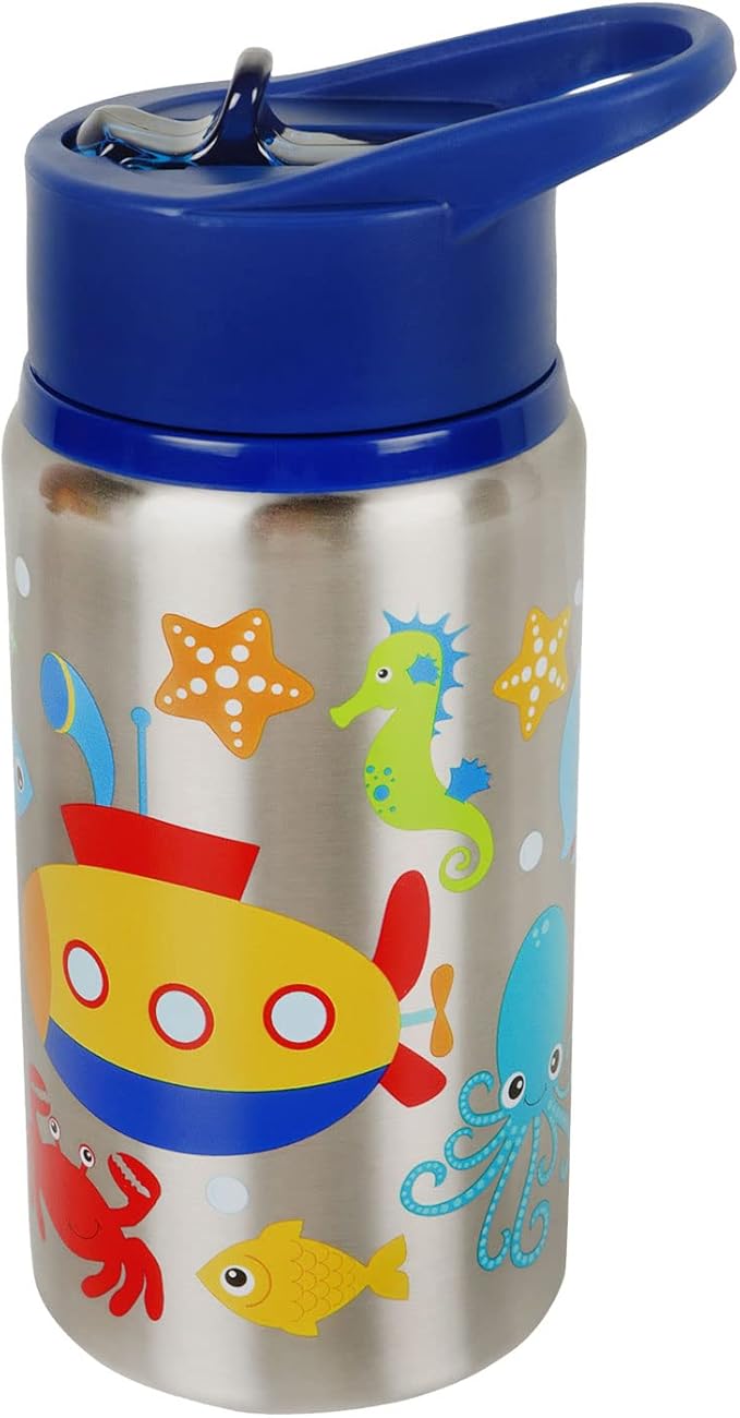 Non-Insulated Flip Top Spout Steel Sipper with Straw for Kids, Single ...
